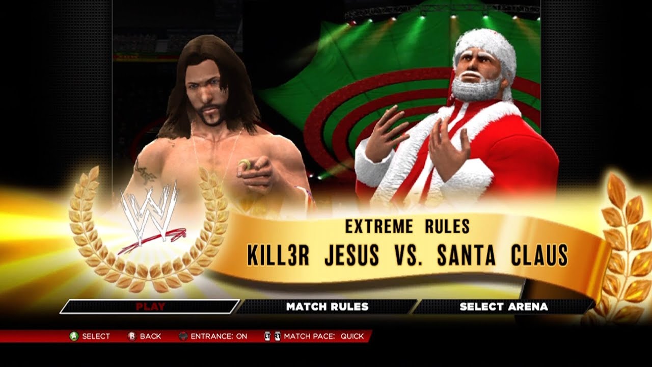 WWE 2K14 Universe Mode - oKJo vs SANTA CLAUS in the XMAS ECW ARENA ...