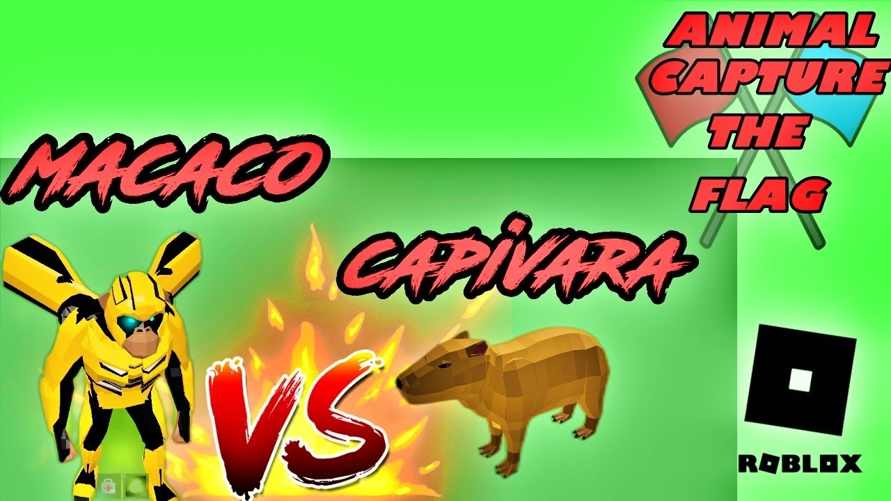 Roblox - Animal Capture the Flag - pega bandeira - Capivara VS Macaco ...