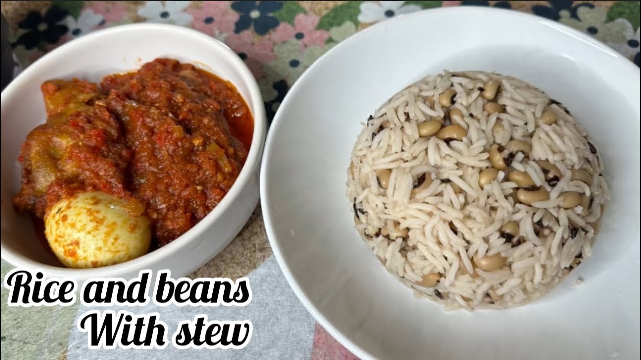 How to cook Rice and Beans + stew | Rice and Beans Recipe| Easy Recipe ...