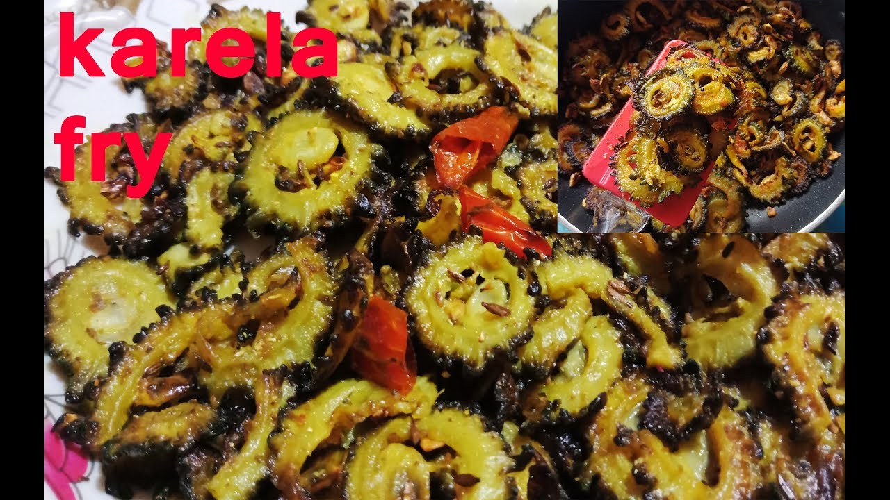 Karela Fry /Fried karela recipe in hindi/ Fried Bitter gourd / करेला ...