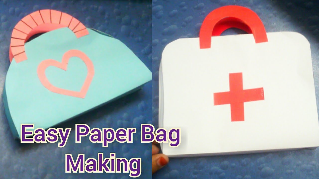 How to make easy Doctor Set paper bag .Easy paper bag making. - YouTube