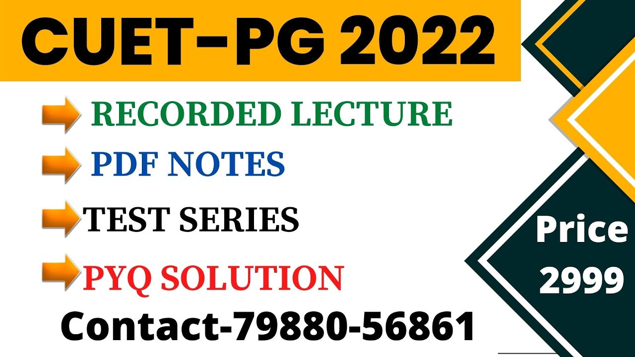 Course For CUET-PG 2022 Msc Entrance Online Coaching CUET-PG ...