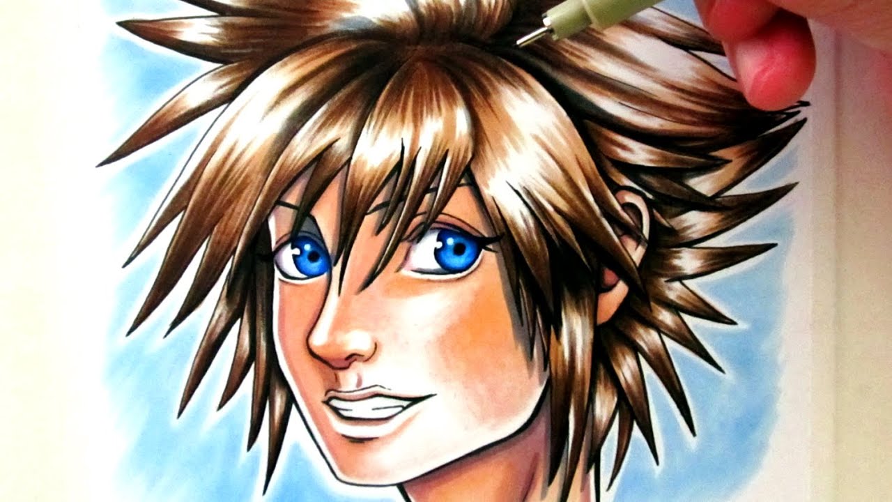 Let's Draw Sora from Kingdom Hearts - FAN ART FRIDAY - YouTube