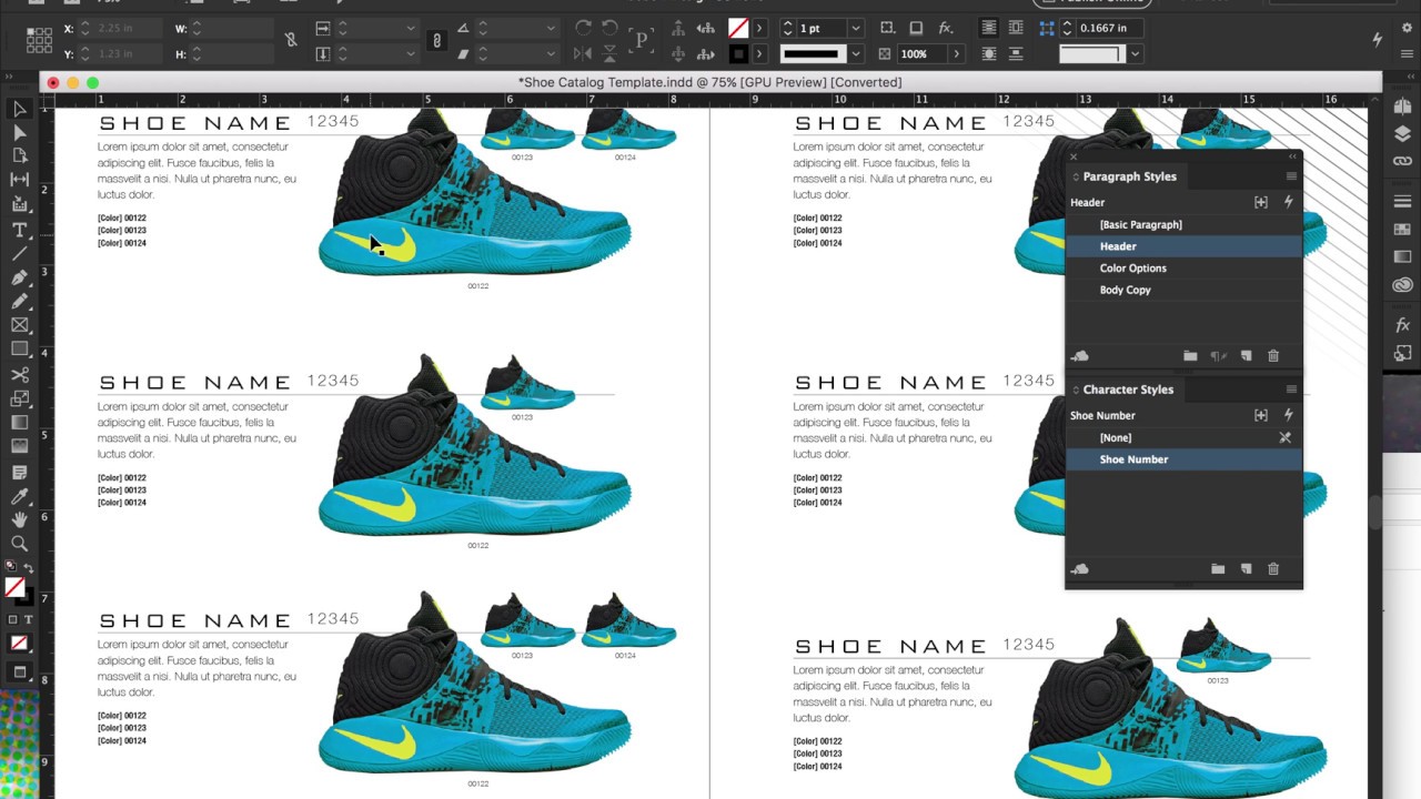 InDesign Advanced Demo: Paragraph and Character Styles - YouTube