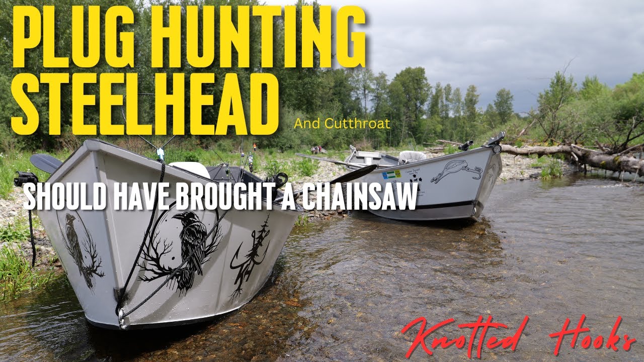 Plug hunting Steelhead drifting down a log jammed river. - YouTube