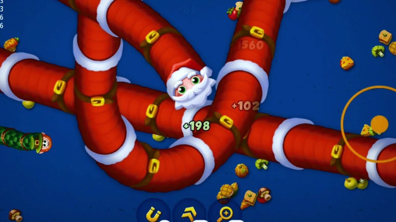 Santa worm #gameplay #wormszone - YouTube