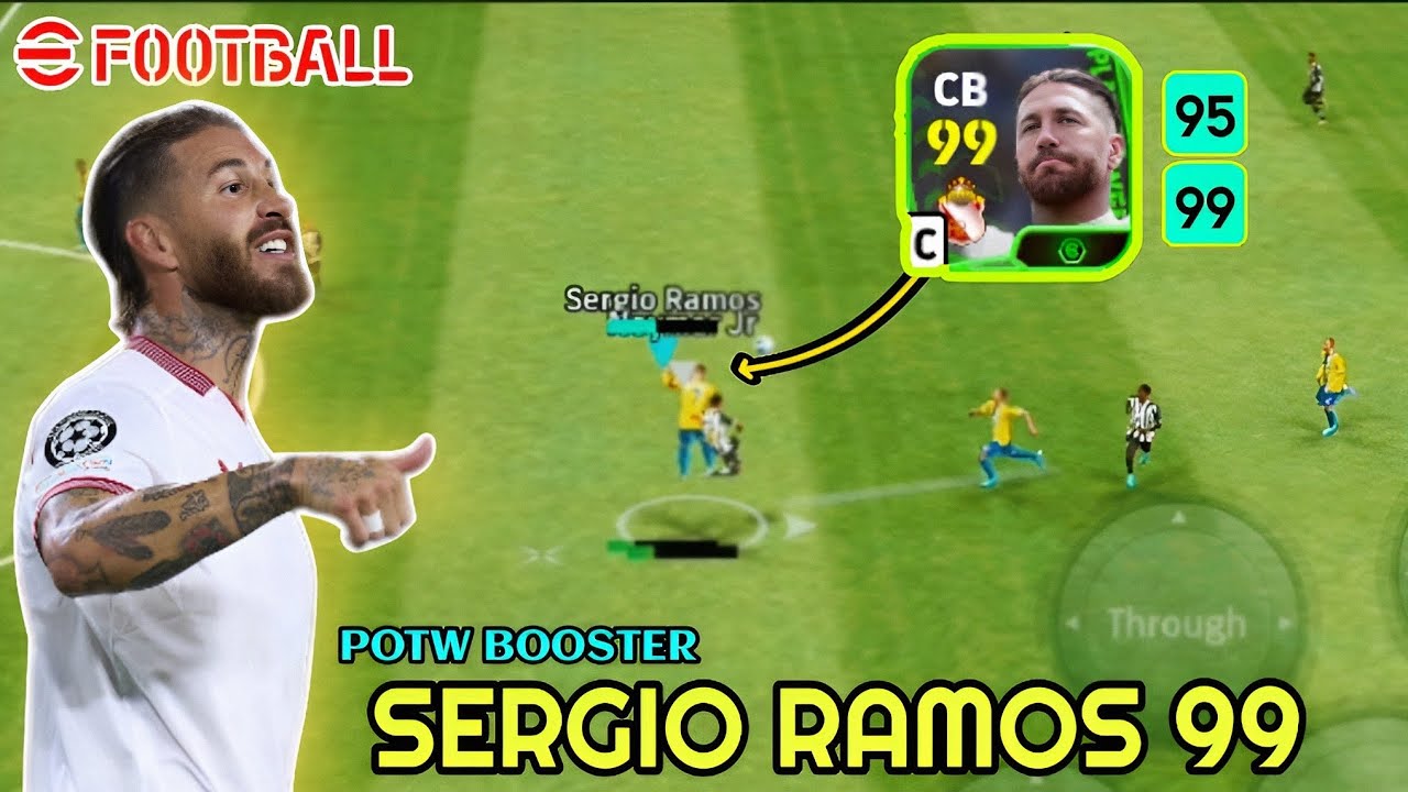 99 Rated Sergio Ramos Potw Booster | 99 Aggression 🔥 eFootball 2024 ...