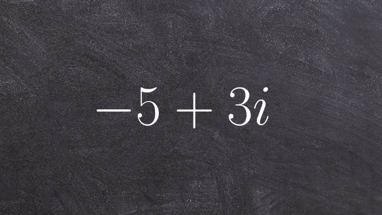 Tutorial - Graphing complex numbers ex 3, -5 + 3i - YouTube