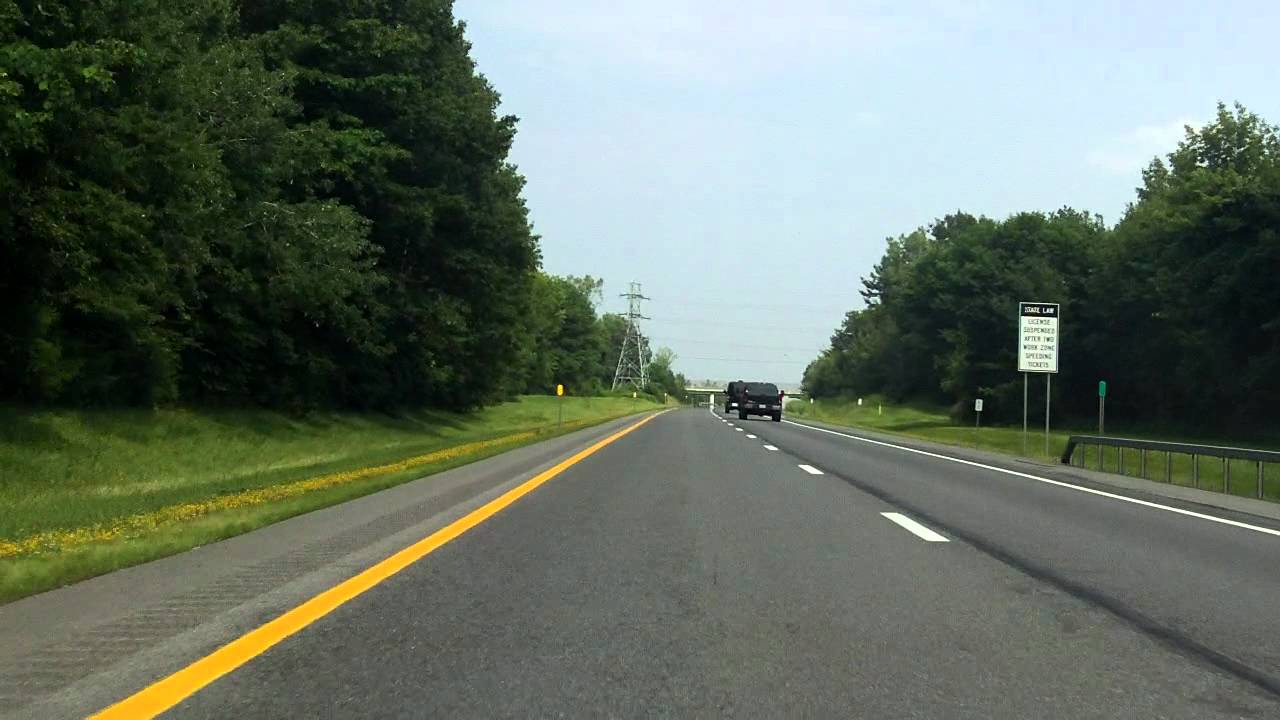 New York State Thruway - Berkshire Spur (Exits 21A to B1) eastbound ...