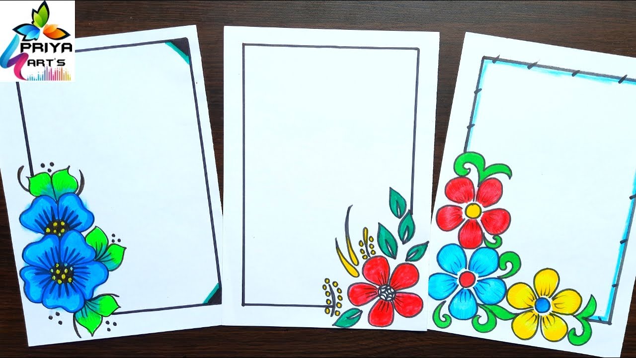 Flower Designs For Project Front Page - Home Alqu