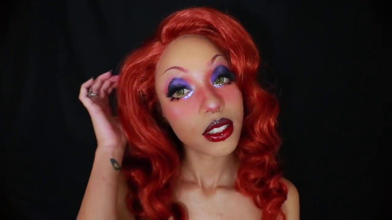 Weekendwigs Copper Red Lace Front Wig Jessica Rabbit Makeup Tutorial ...