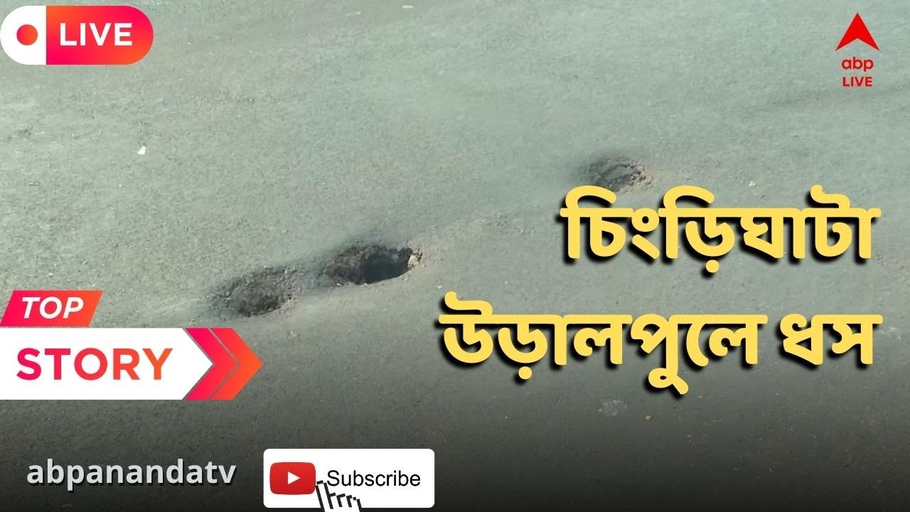 Chingrighata Flyover: সল্টলেকের সুকান্তনগর চিংড়িঘাটা উড়ালপুলে ধস ...