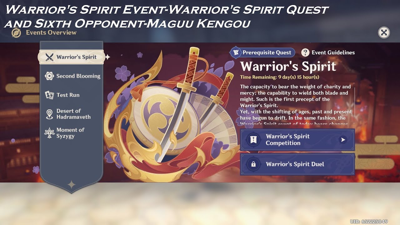 Genshin Impact- Warriors Spirit Event- Warriors Spirit Quest and Sixth ...