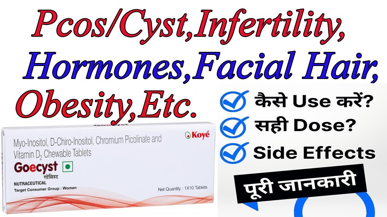 Goecyst Tablet Uses, Dosage | D Chiro inositol, Myo inositol | Pcos ...