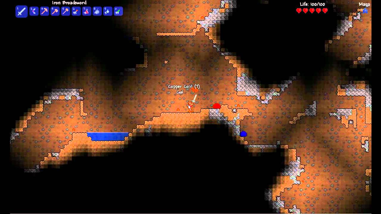 Terraria Lets Play! - Part 6 - Mana & Life Crystal! - YouTube