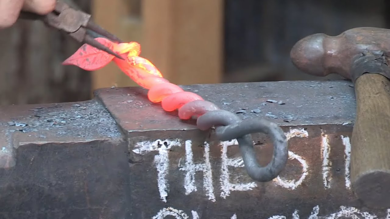 Forging a Fire Poker with a Decorative Leaf with Bryan Dale Headley ...
