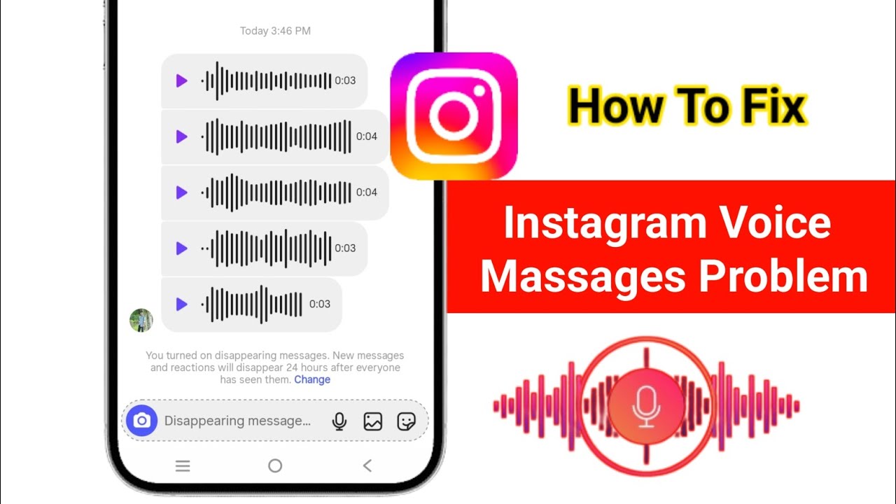 How to Fix Instagram Voice Message Problem || Instagram Voice Message ...