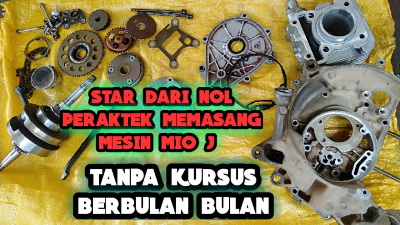 cara merakit mesin yamaha mio Gt, mio j - YouTube