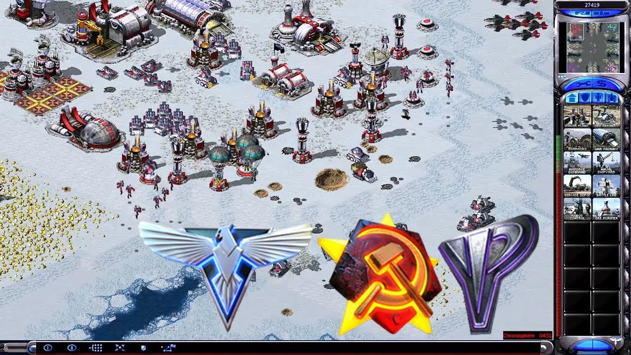 Red Alert 2 I Steph's winter 2 map 1 vs 3 Extra Hard AI - YouTube