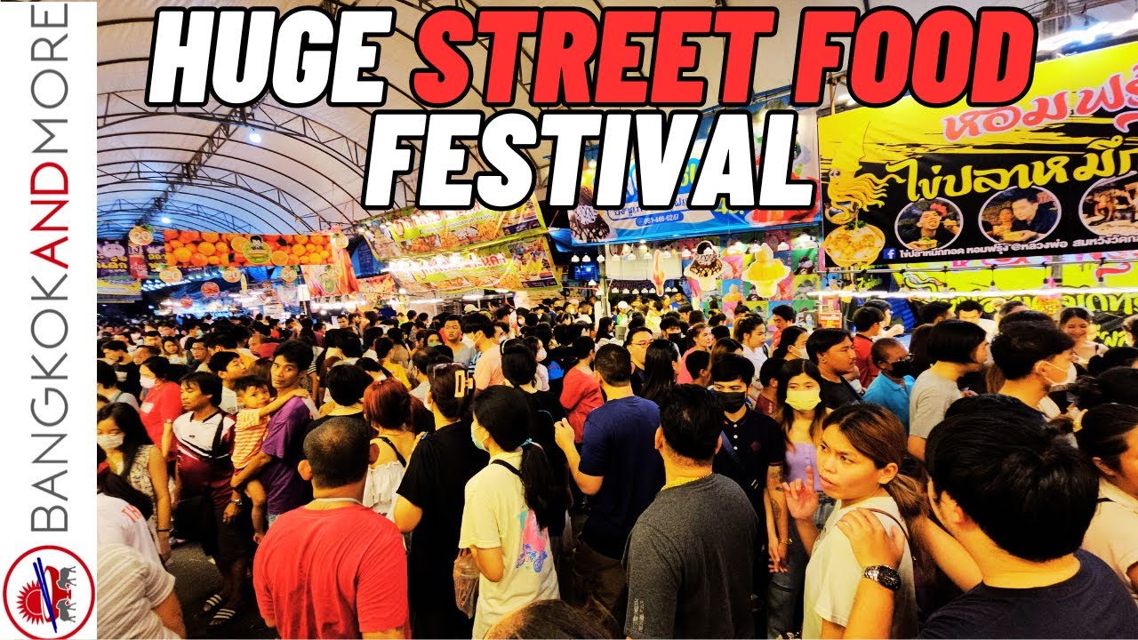 Epic STREET FOOD Festival at Wat Rai Khing | THAI FOOD Extravaganza ...