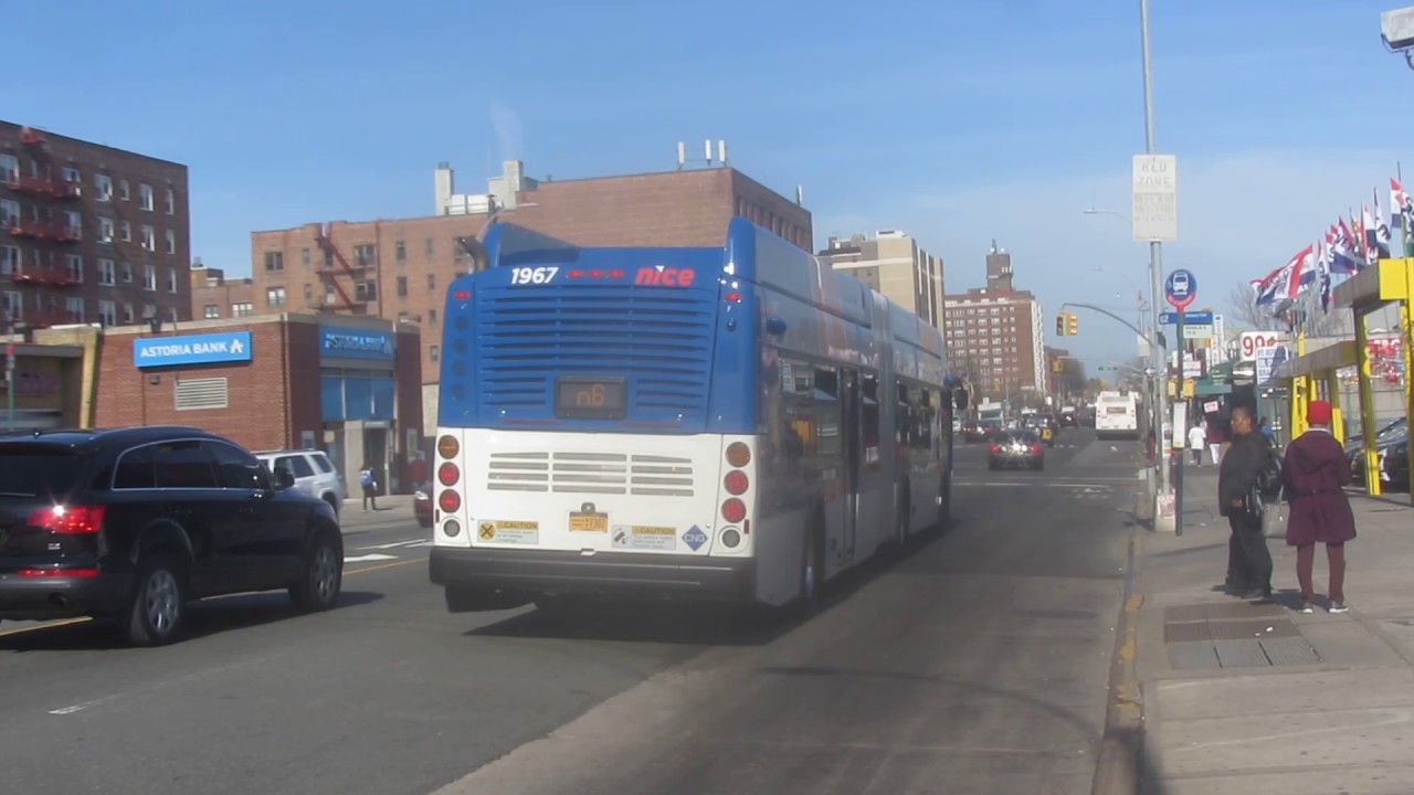 NICE Bus: 2016 New Flyer XN60 #1967 on the n6 at Hillside Avenue and ...