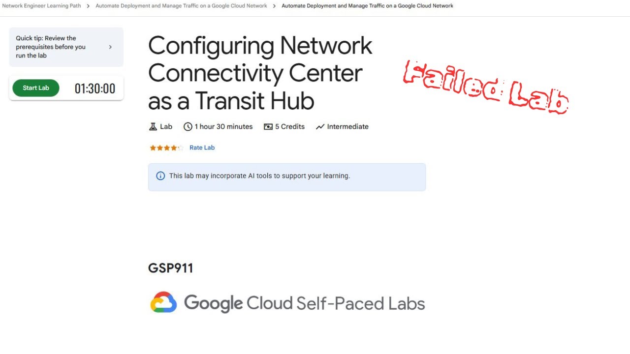 FAILED LAB: Configuring Network Connectivity Center as a Transit Hub ...