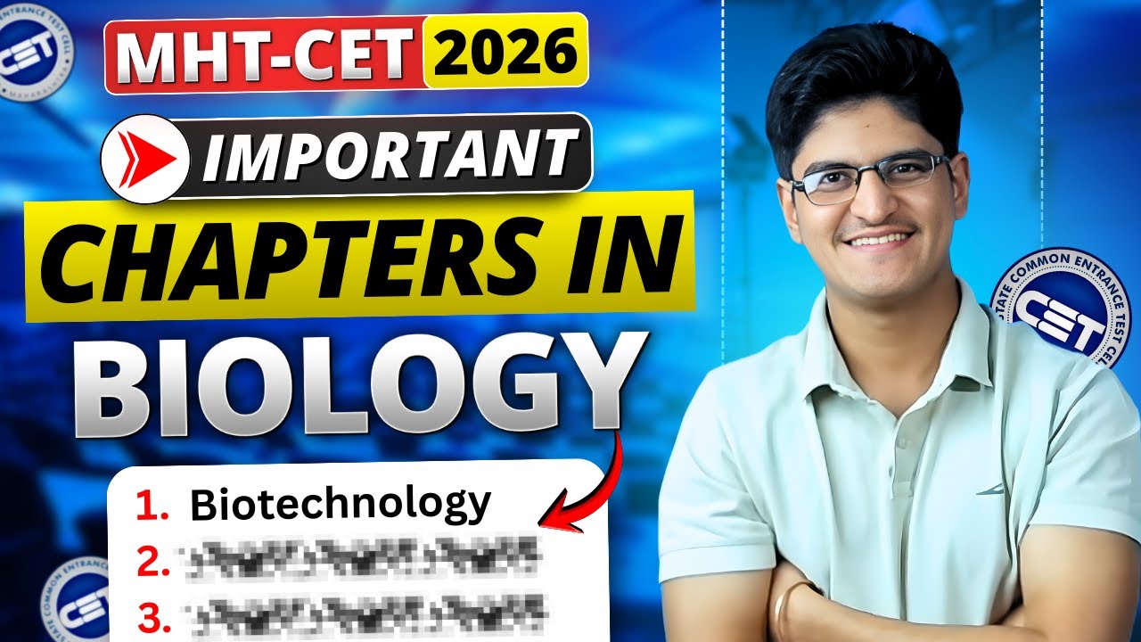MHT-CET 2026 Biology Chapter-wise Weightage | Most Important Chapters ...