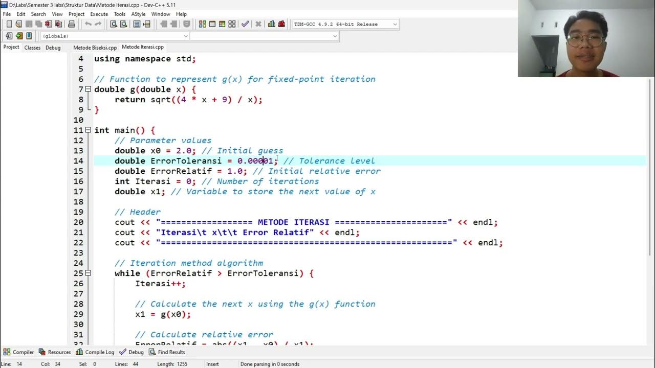 TUGAS METODE NUMERIK || KELOMPOK 4 - METODE BISECTION || Dosen Hadriana Iddas, S. T., M. T ...