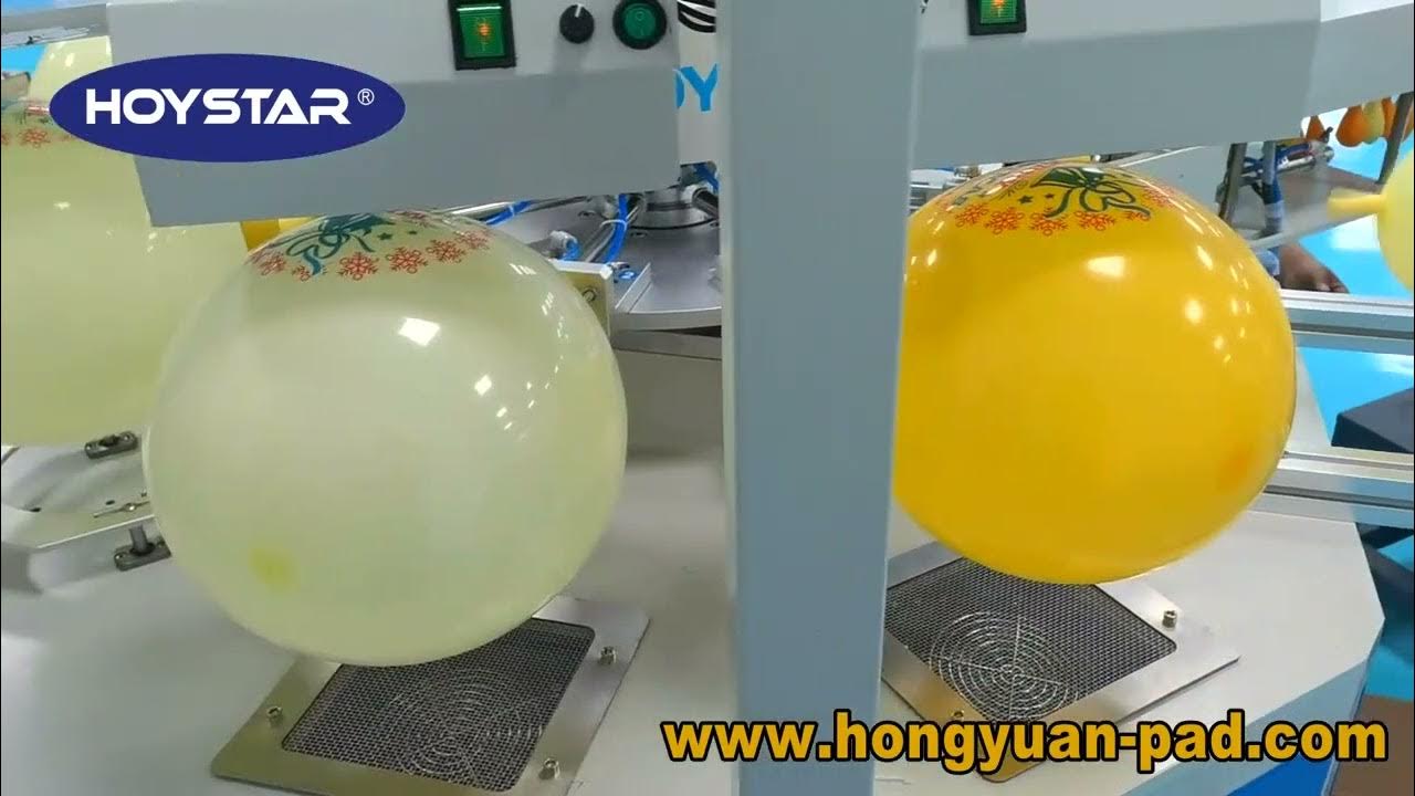 2 Color Automatic Balloons Screen Printing Machine With Auto Loading and Unloading System - YouTube