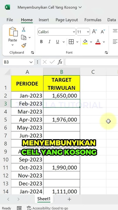 Menyembunyikan Cell Yang Kosong‼️ Belajarexcel Exceltips Excelhacks Tutorialexcel Excel