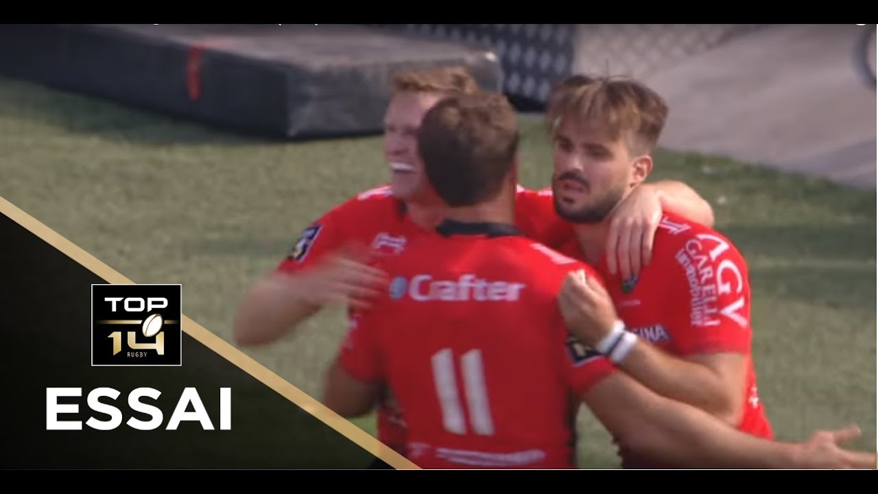 TOP 14 - Essai Hugo BONNEVAL (RCT) - Toulon - Pau - J1 - Saison 2017/ ...
