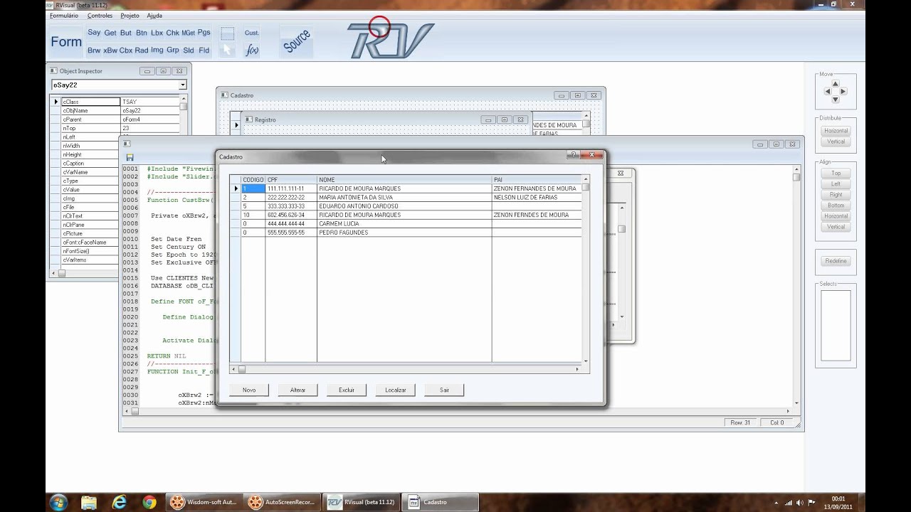 RVisual 11.09b - Visual para Fivewin - YouTube
