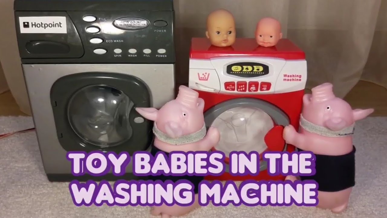 Toy babies in the washing machine by Happy Pigs (toy washing machines ...
