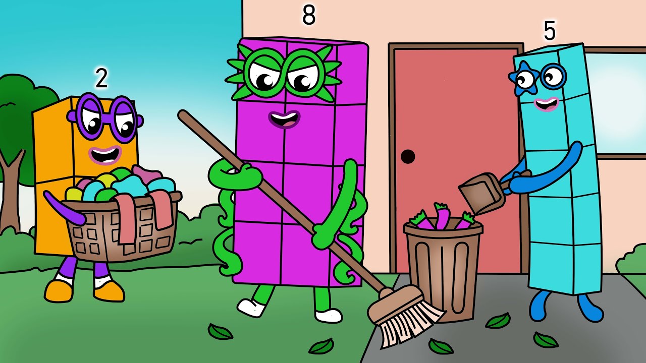 Numberblocks 8 Finally Joins His Friends' Community Work - Numberblocks ...