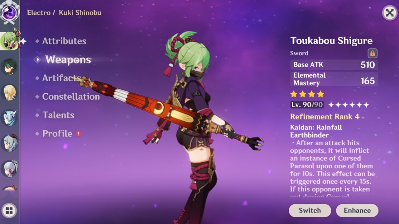 Kuki Shinobu Toukabou Shigure New Free Weapon Event 3.3. - YouTube