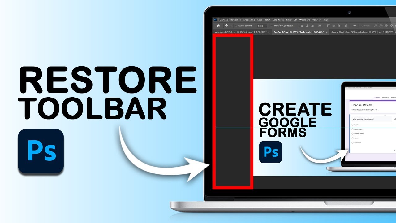 How to Restore Toolbar on Photoshop - Easy Guide - YouTube
