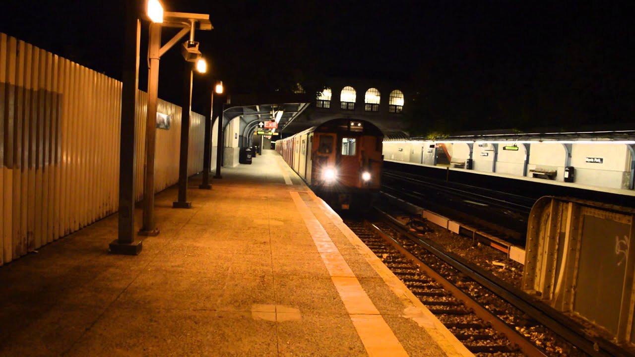 NYCTA IRT R33ML/WF/36WF Gel Train (Rail Adhesion Train) Passing Morris ...