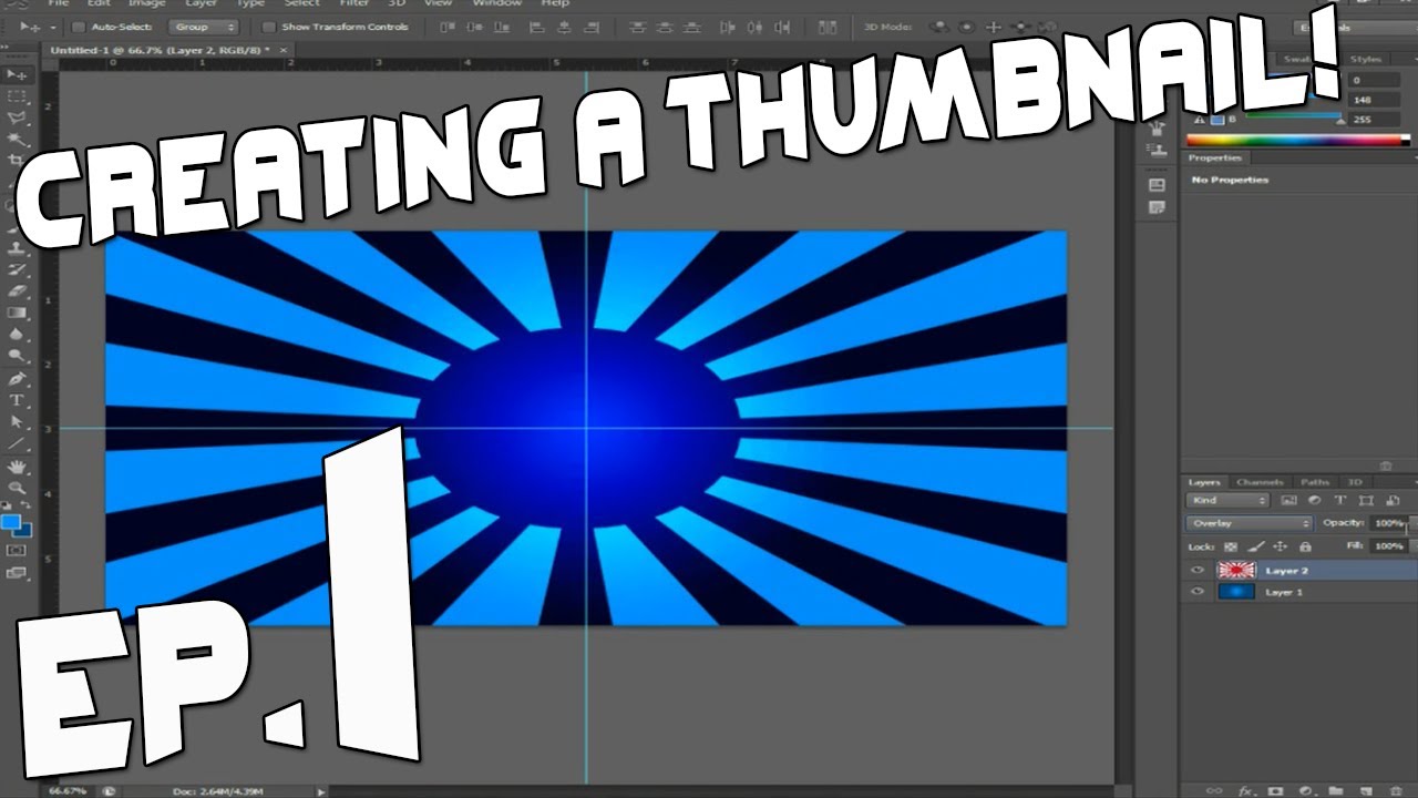 Photoshop: Creating a Thumbnail! Episode 1 - BACKGROUNDS! - YouTube