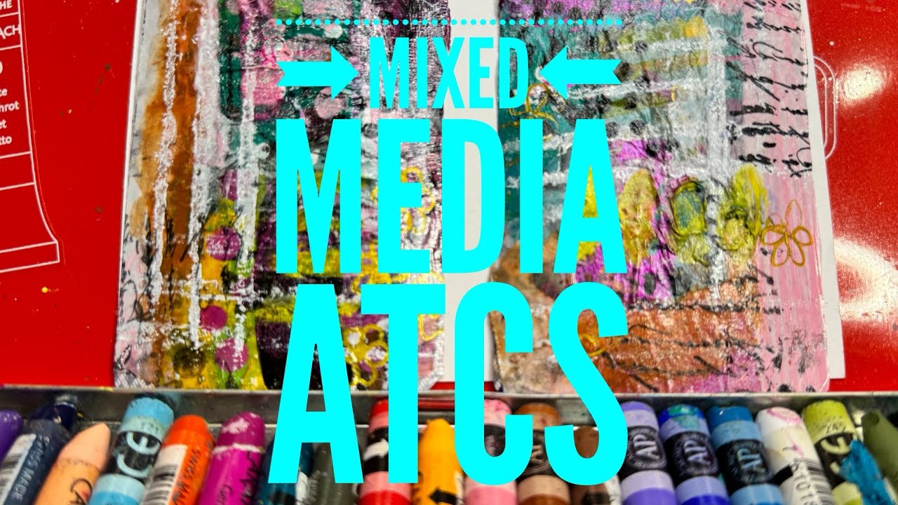 Mixed media ATCs from old deck of cards - YouTube