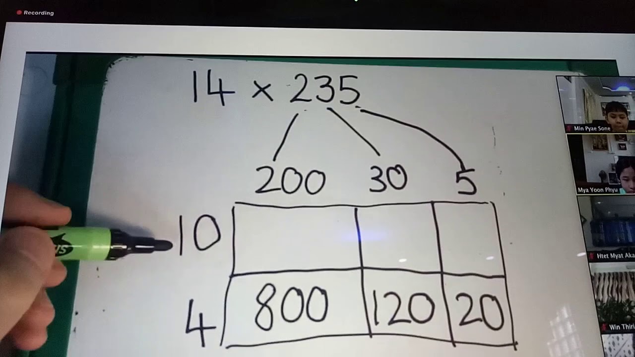 Grid multiplication 3 - YouTube