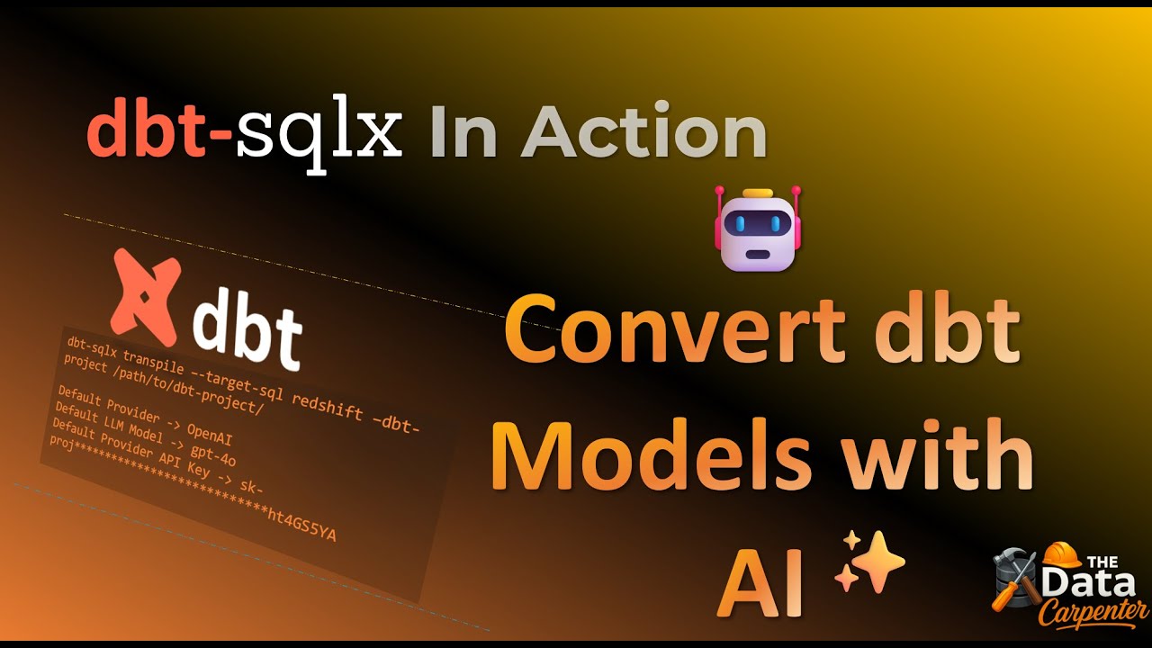 🚀 dbt-sqlx: Convert dbt SQL Models Across Dialects with AI 🔁 - YouTube