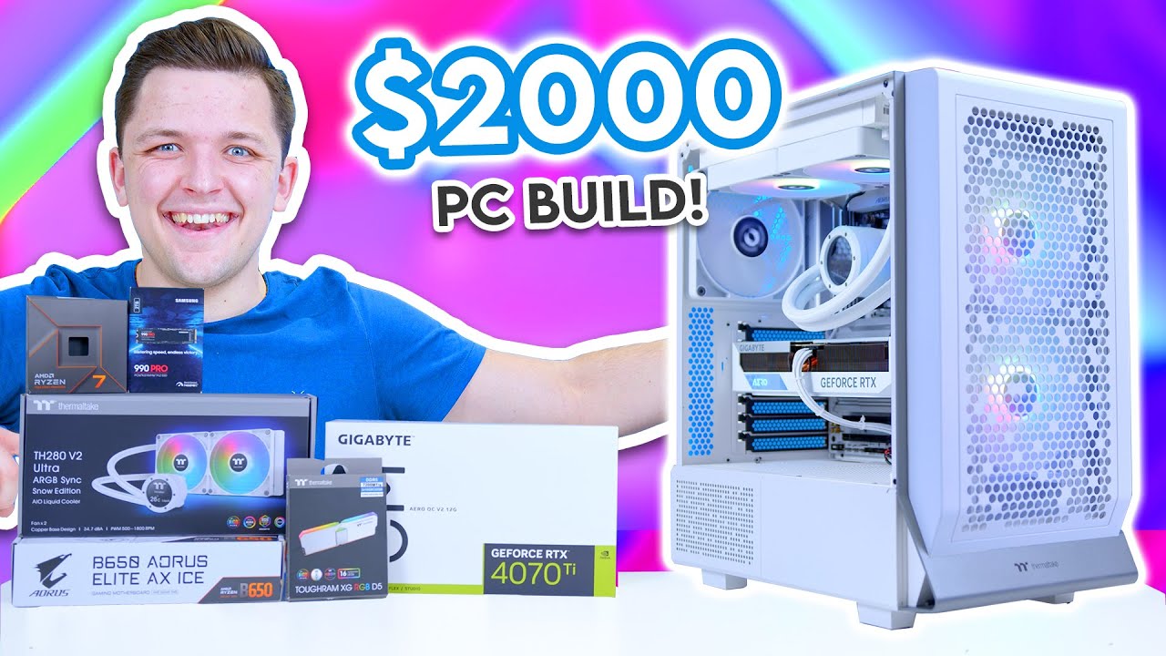 Best $2000 Gaming PC Build 2023! 😄 [All-White PC Build Guide w/ 1440p ...