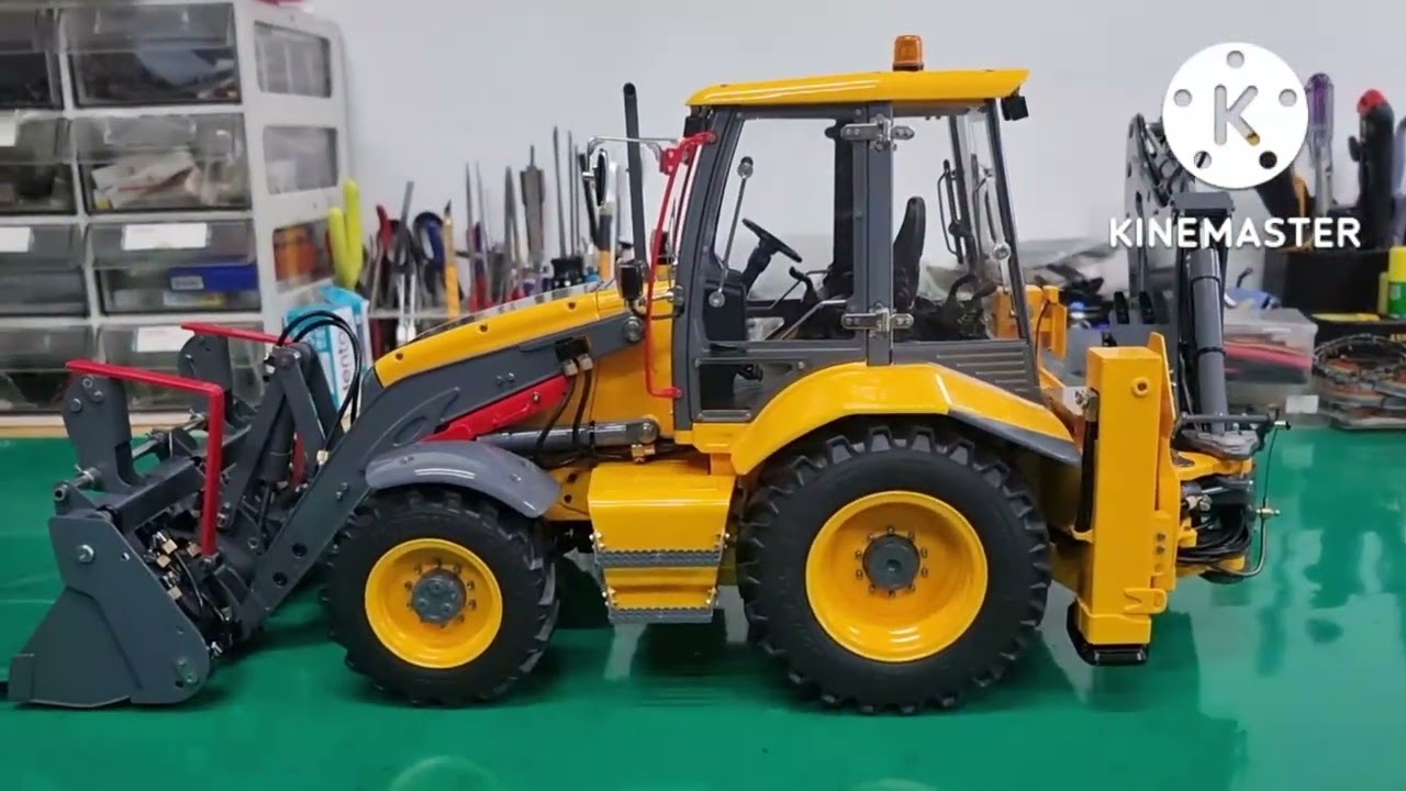 Lesu hydraulic backhoe loader(레수 유압 백호 로더 ) - YouTube