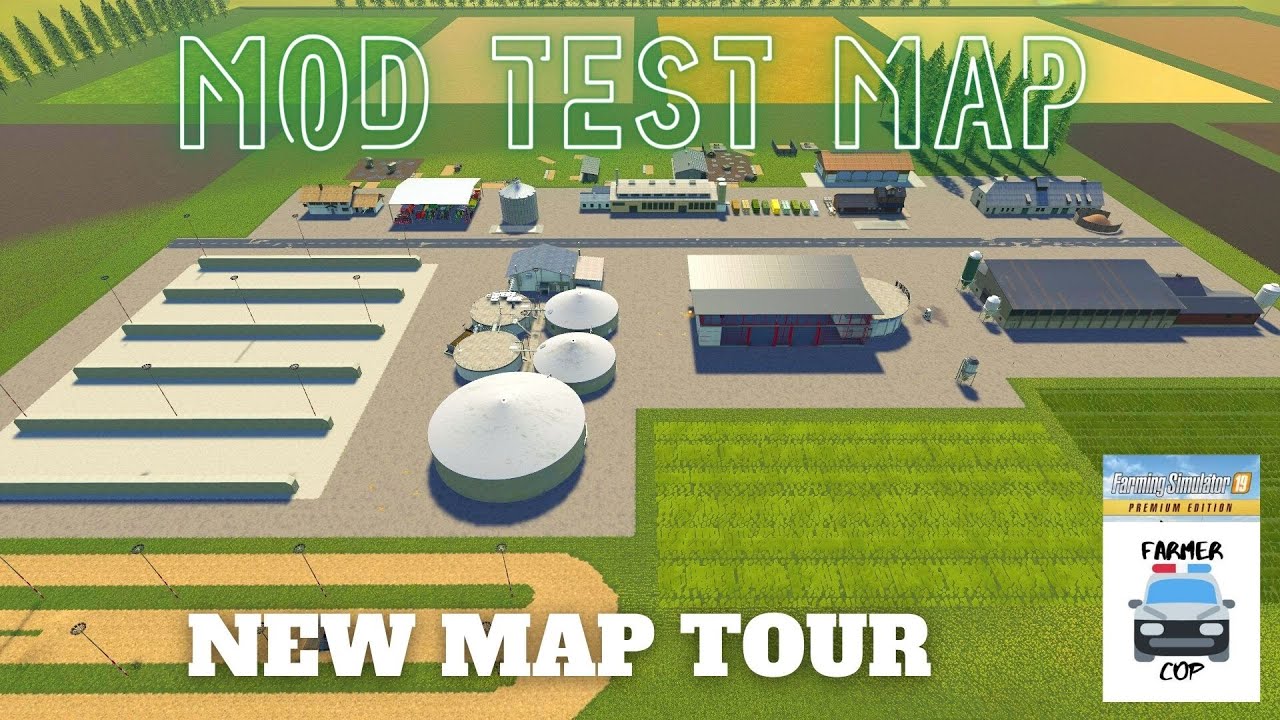 "Mod Test Map" New Mod Map Tour in Farming Simulator 19 - YouTube