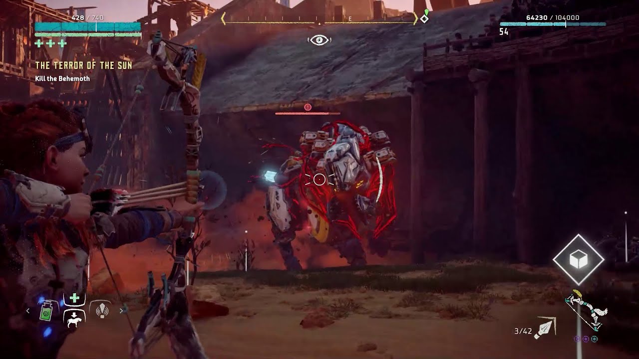 Horizon Zero Dawn BEHEMOTH Boss Fight - YouTube