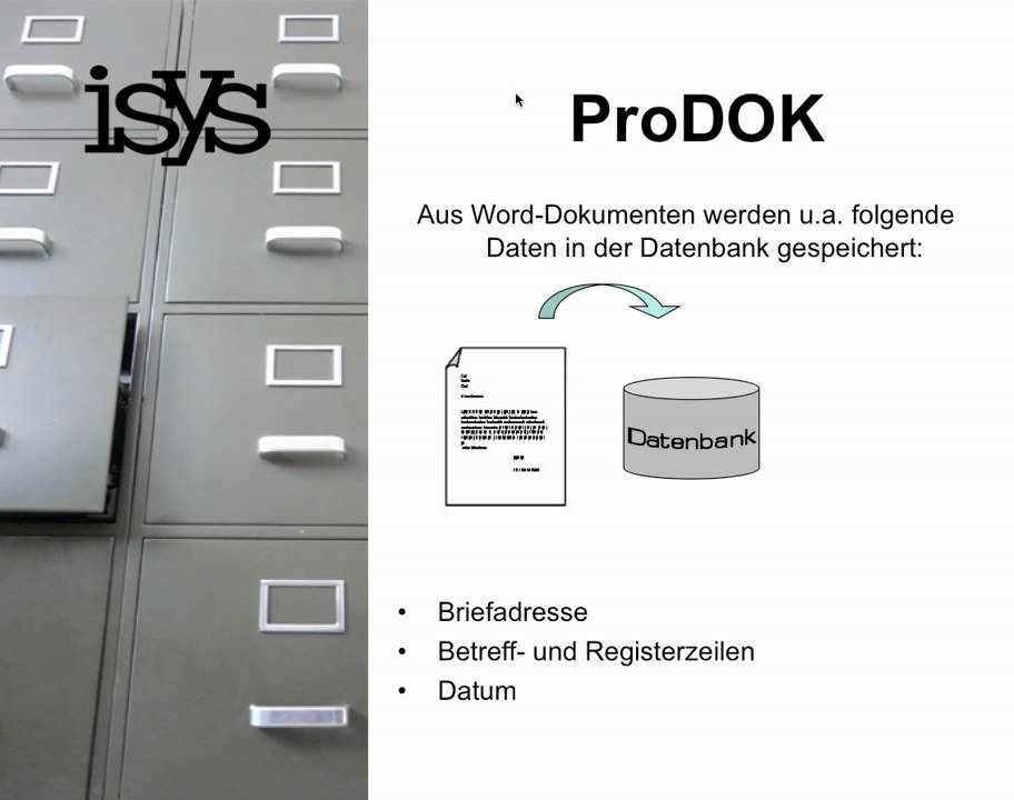 isys-ProDOK Integrierte Adress- und Dokumentenverwaltung - YouTube