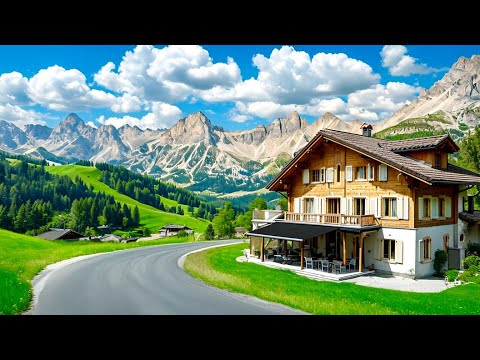 Swiss Villages , Driving in Heaven on Earth + Relaxing Music  , part  2