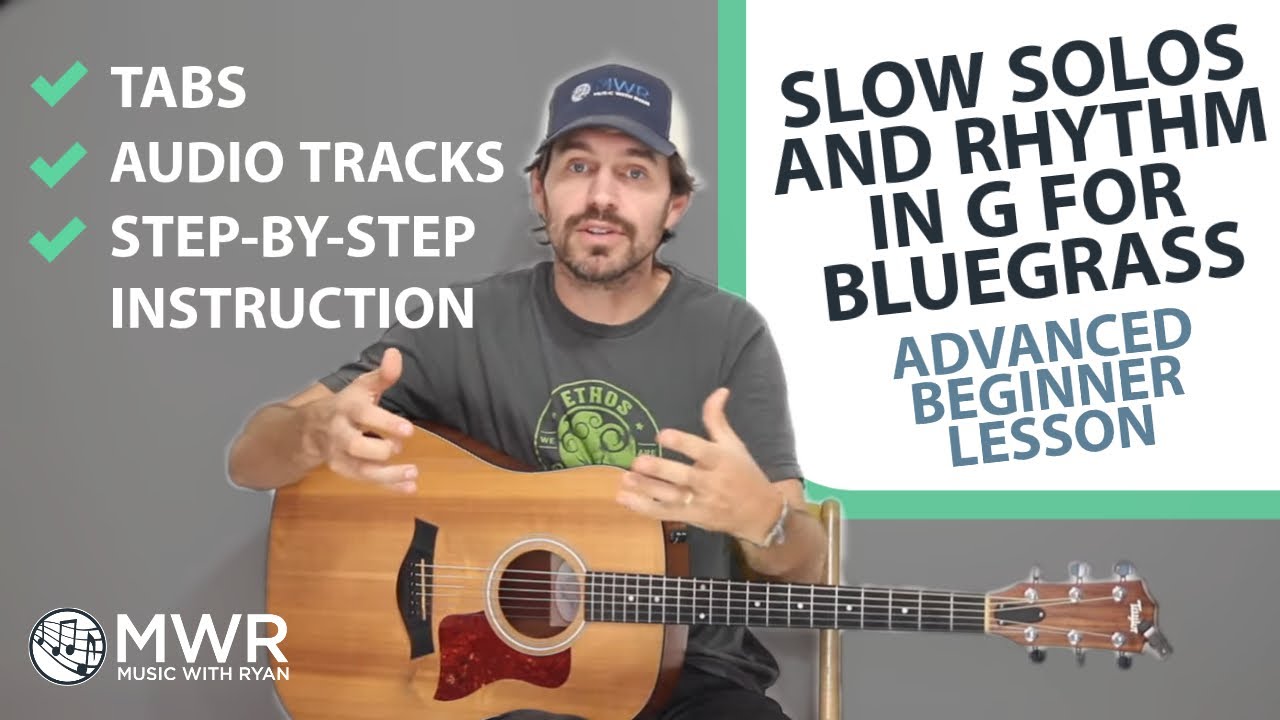How to play slow solos and rhythm in G for Bluegrass! - YouTube
