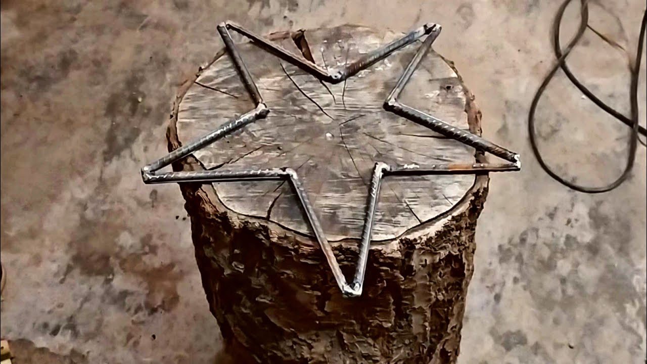 Making a decorative star with rebar - YouTube