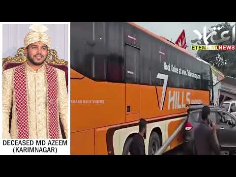 Tragic Accident in Shamshabad: NRI Killed, 10 Injured as Uncontrolled Private Bus Crashes into Hotel